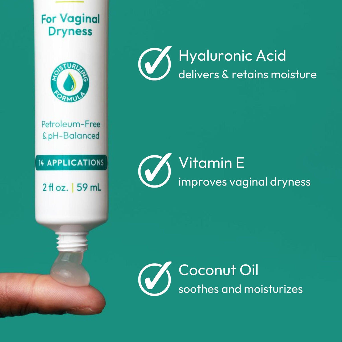 Vaginal Moisturizer Gel with Hyaluronic Acid for Vaginal Dryness | pH-D