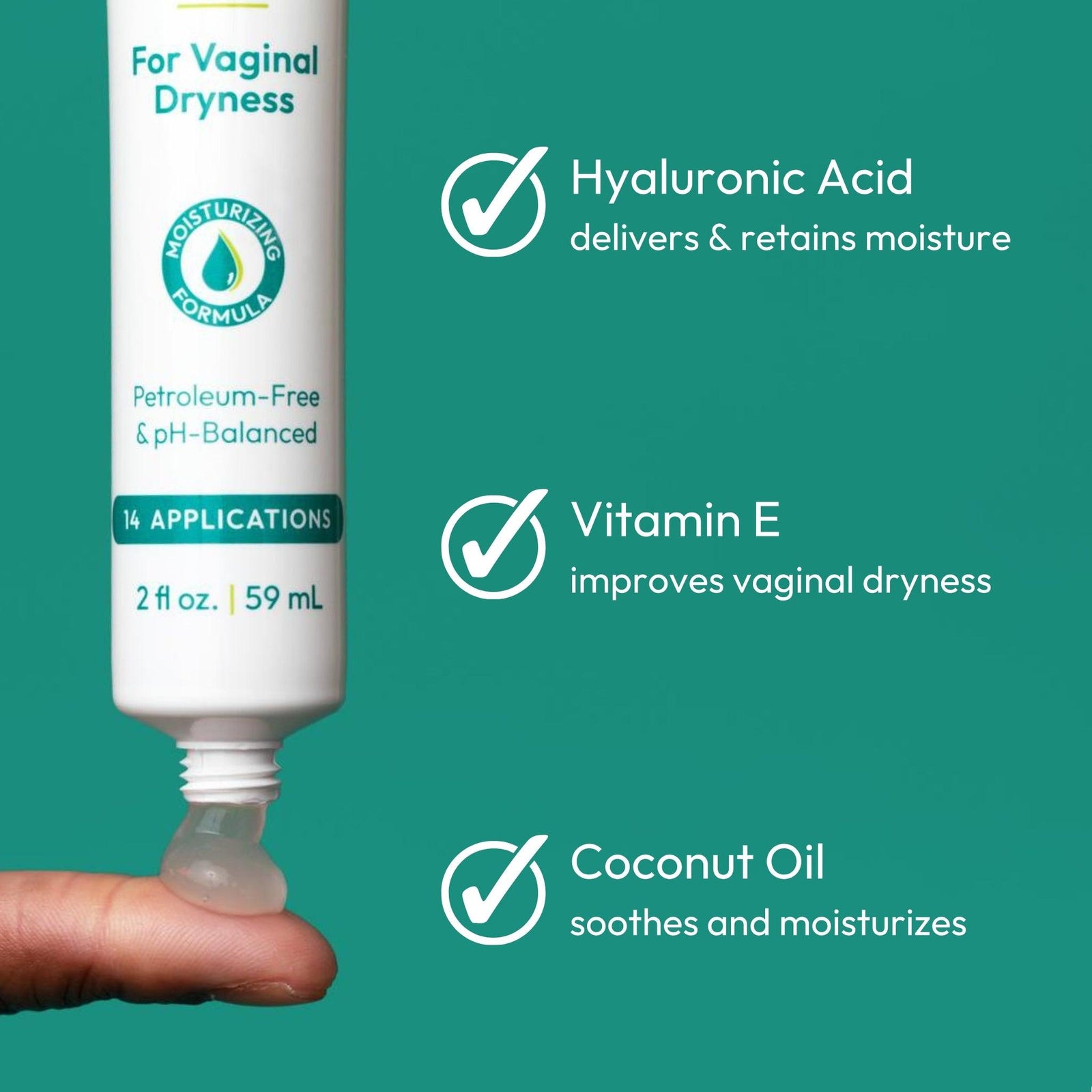 Vaginal Moisturizer Gel with Hyaluronic Acid for Vaginal Dryness | pH-D