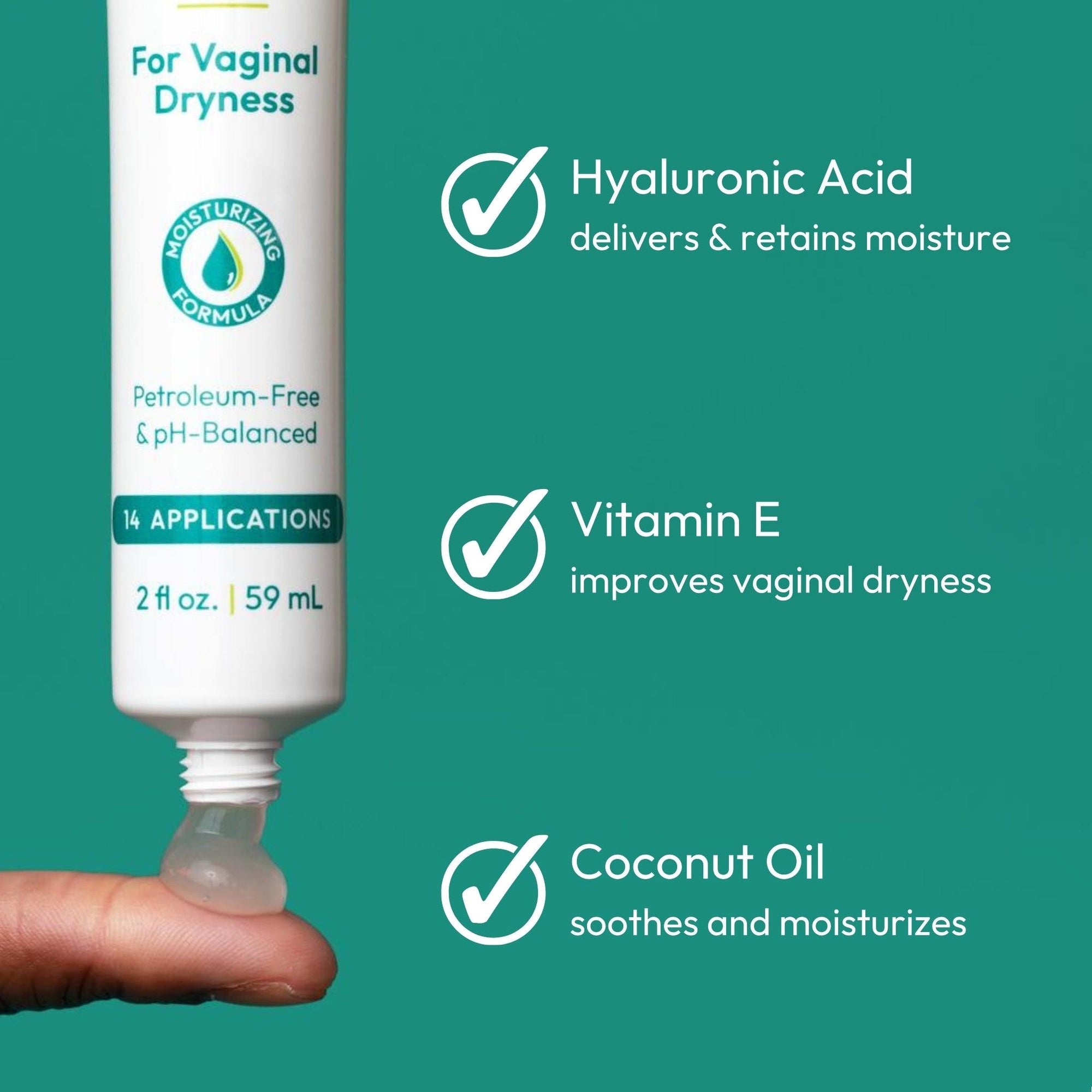 Vaginal Moisturizer Gel with Hyaluronic Acid for Vaginal Dryness | pH-D